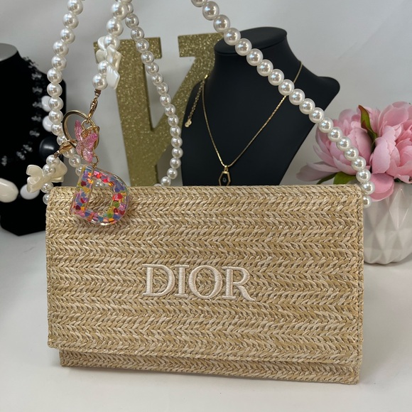 Dior | Bags | Dior Raffia Clutch Crossbody Bag | Poshmark